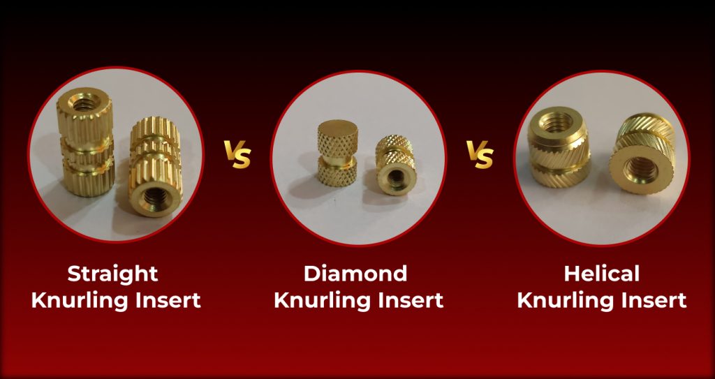 Straight vs Diamond vs Helical Knurling Inserts